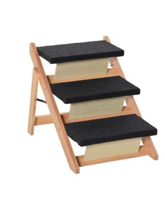 2 in 1 Folding Wood Pet Stairs Convertible Steps Bed Sofa Ramp - Macy's