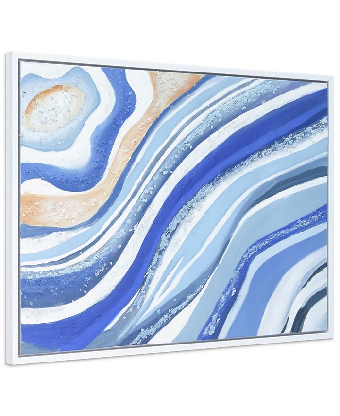Empire Art Direct Blue Elixer Textured Hand Painted Canvas Wall Art, 30 ...