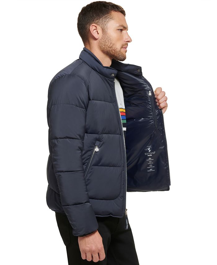Calvin Klein Men's Stretch Medium Weight Moto Jacket & Reviews - Coats ...
