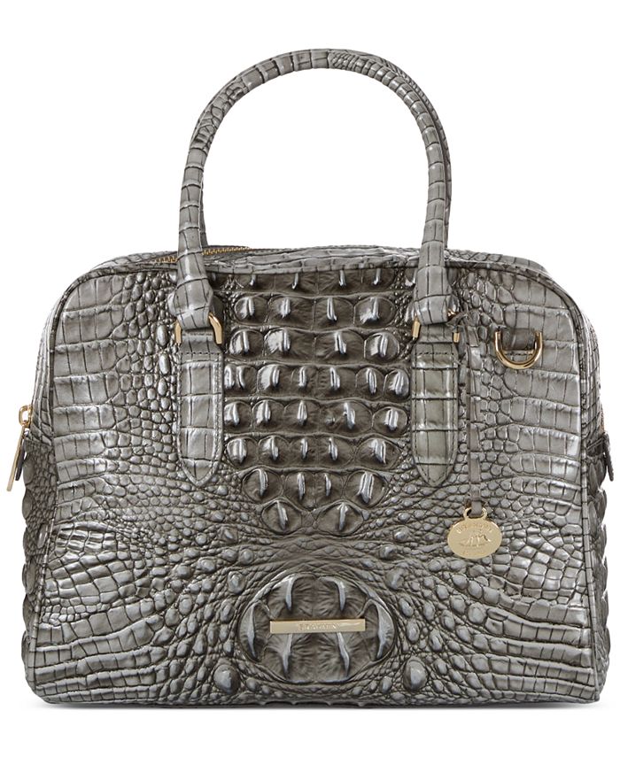 Brahmin Marissa Steel Melbourne Leather Satchel - Macy's