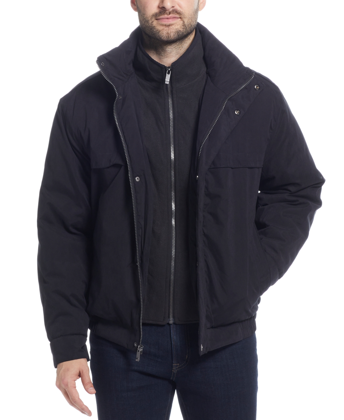 Click here for Weatherproof Mens Microfiber Poly Filled Bomber Ja... prices
