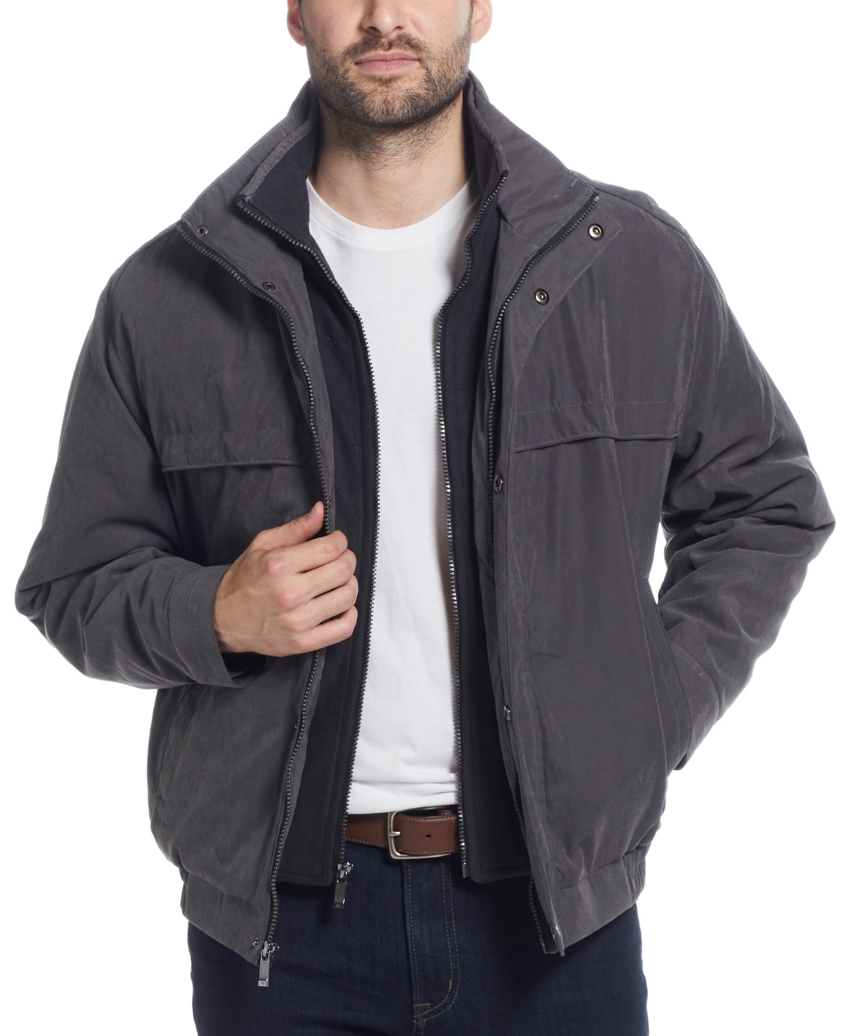 Click here for Weatherproof Mens Microfiber Poly Filled Bomber Ja... prices