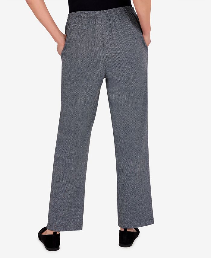 Alfred Dunner Petite Theater District Straight Leg Average Length Pants ...