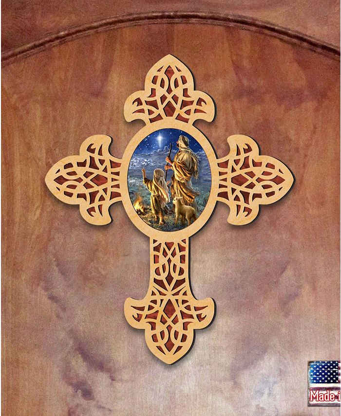 Designocracy Starlight Shepherd Wooden Pointy Cross - Macy's