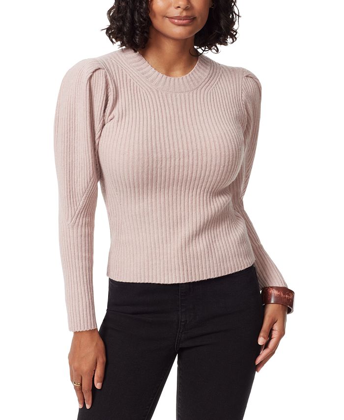 Sam Edelman Women's Cohen Ribbed Puff-Sleeve Sweater - Macy's