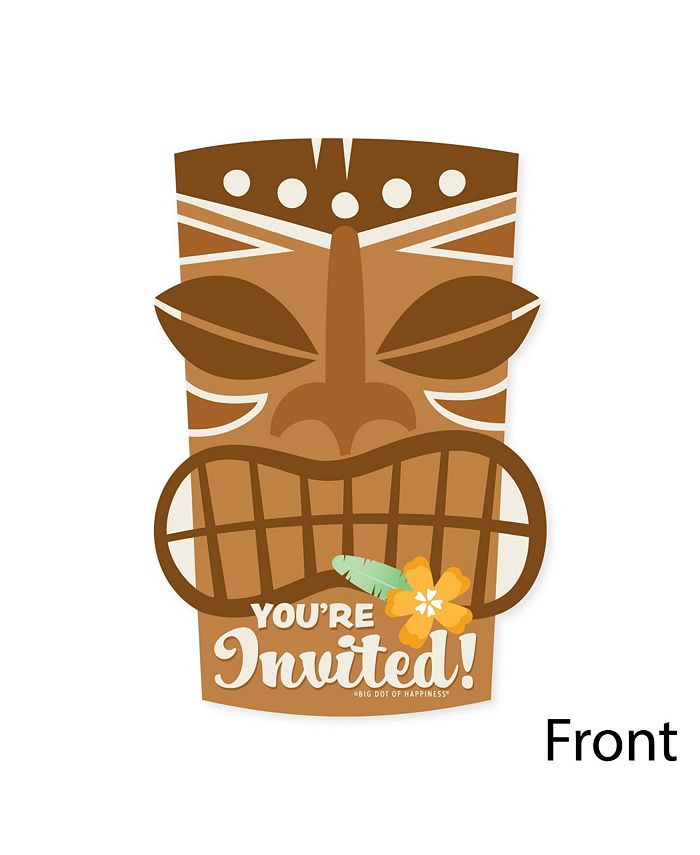 Big Dot of Happiness Tropical Luau - Hawaiian Beach Party Shaped Fill ...