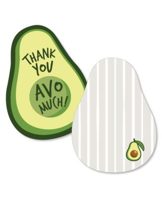 Hello Avocado - Fiesta Party Shaped Thank You Cards with Envelopes - 12 ...