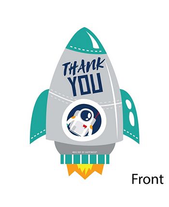 Big Dot of Happiness Blast Off to Outer Space - Rocket Ship Shaped ...