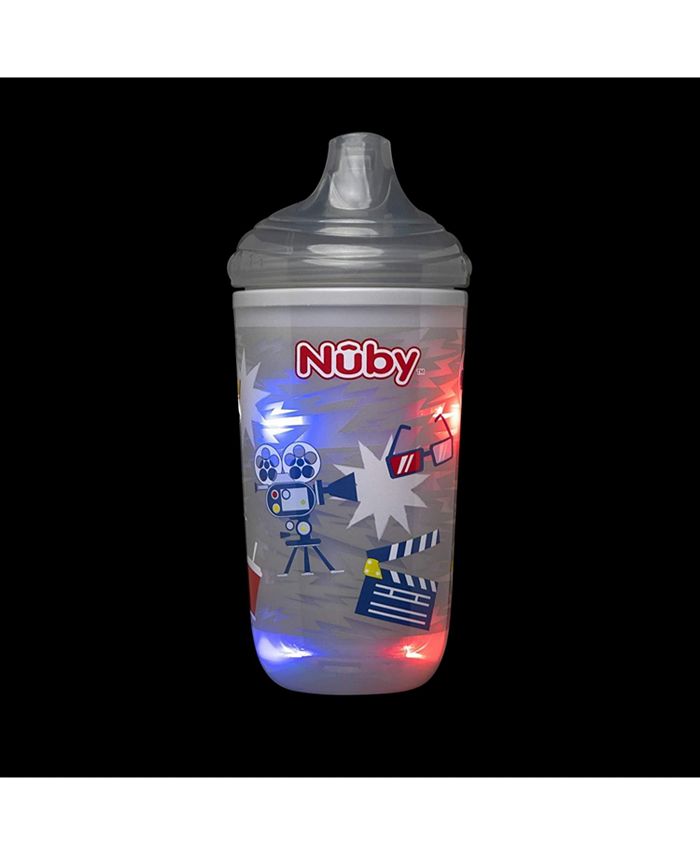Nuby No Spill Insulated Light-Up Easy Sippy Cup, Gray - Macy's