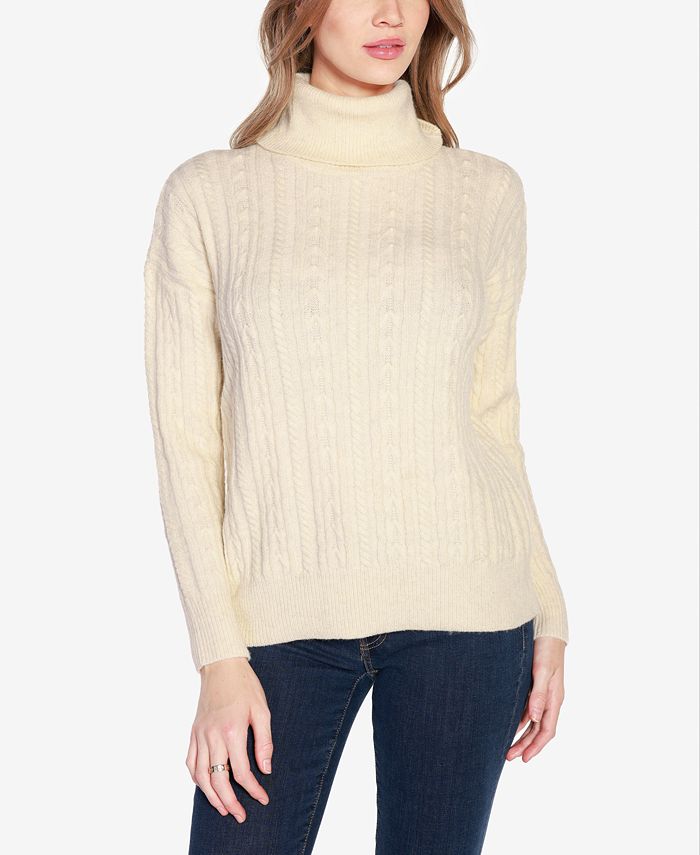 Belldini Black Label Women's Oversized Lurex Turtleneck Sweater - Macy's