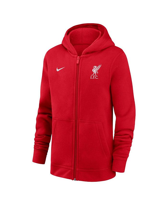 Nike Big Boys Red Liverpool Club Full-Zip Hoodie - Macy's