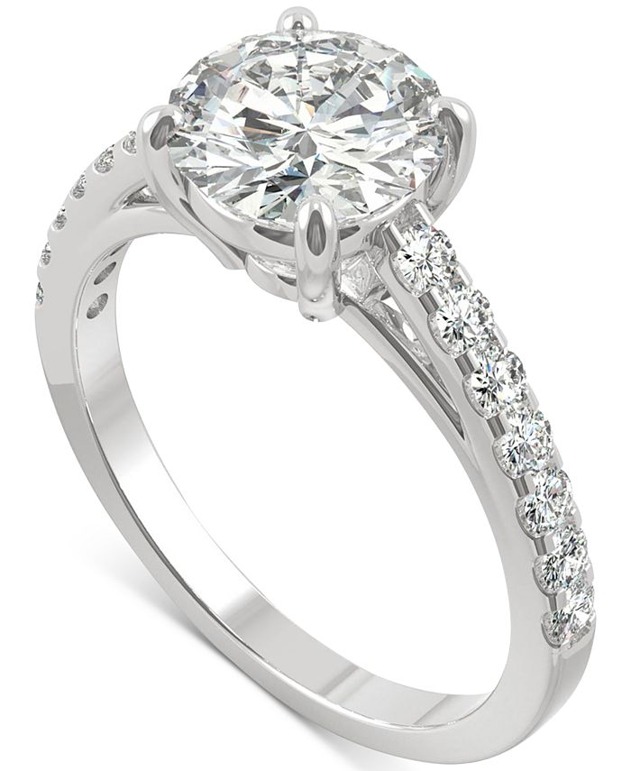 Charles & Colvard Moissanite Engagement Ring (2-1/5 ct. t.w. Diamond ...