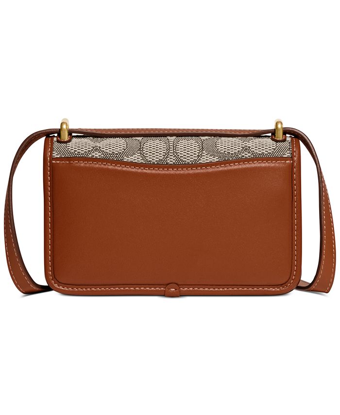 COACH Signature Textile Jacquard Bandit Crossbody - Macy's