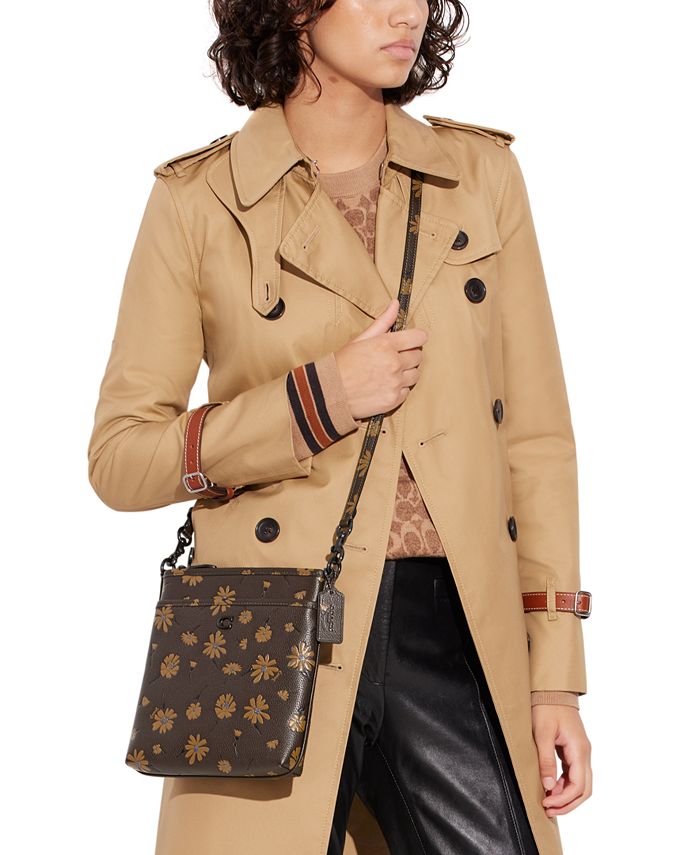COACH Floral Printed Leather Kitt Crossbody & Reviews - Handbags ...