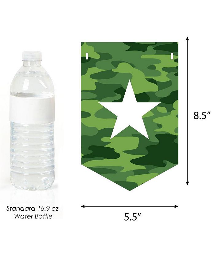 Big Dot of Happiness Camo Hero - Army Military Bunting Banner - Party ...