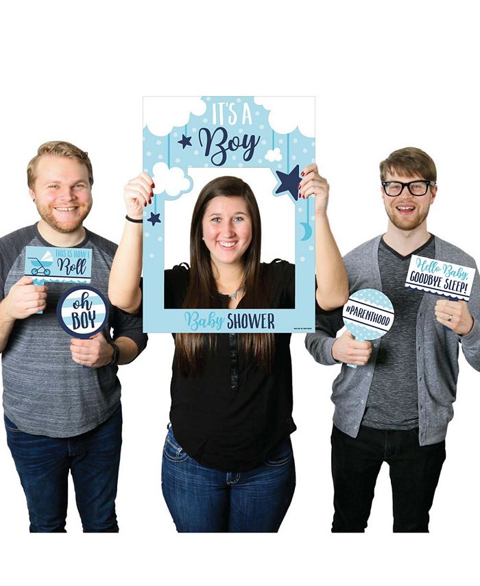Big Dot of Happiness It's a Boy - Blue Baby Shower Selfie Photo Booth ...