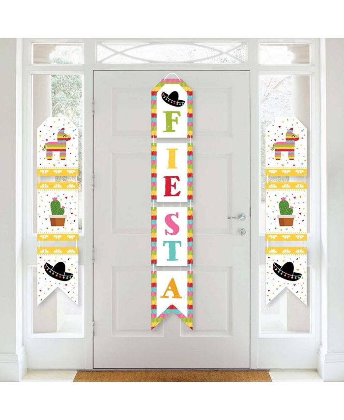 Big Dot of Happiness Let's Fiesta - Hanging Vertical Paper Door Banners ...
