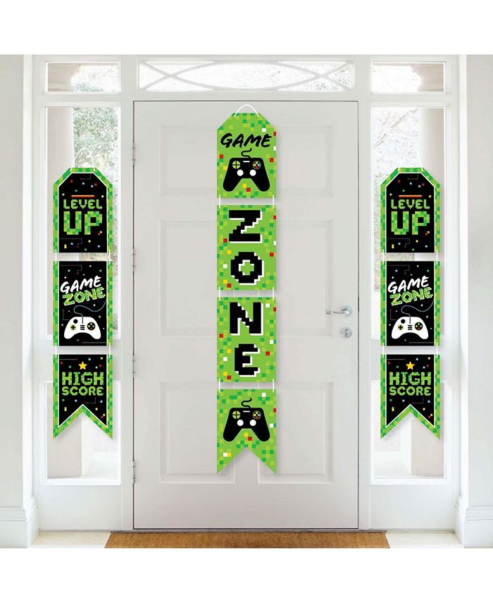 Big Dot of Happiness Game Zone - Hanging Vertical Paper Door Banners ...