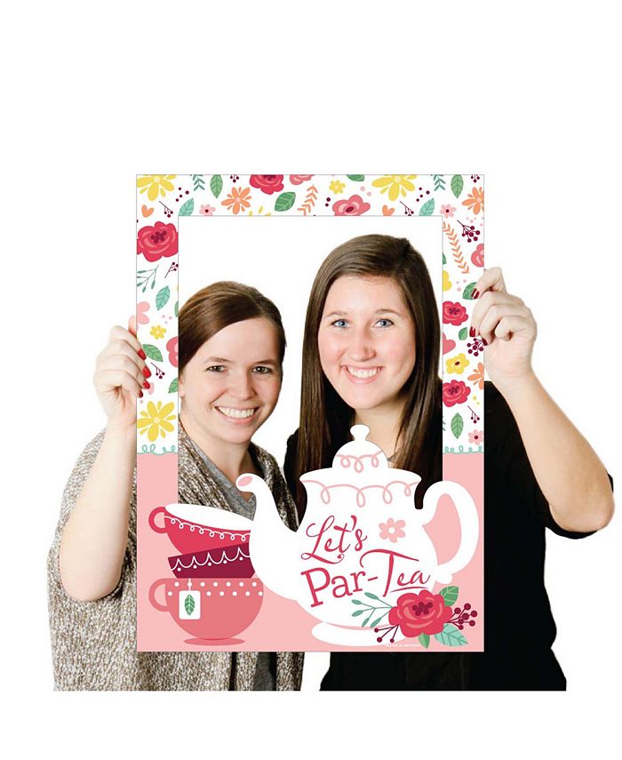 Big Dot of Happiness Floral Let's Par-Tea - Garden Tea Party Selfie ...