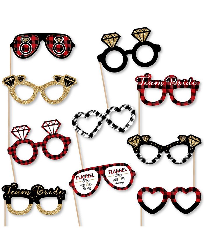 Big Dot of Happiness Flannel Fling Before The Ring Bachelorette Party ...