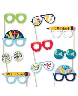 Back to School Glasses - Paper Classroom Decorations Photo Booth Props ...