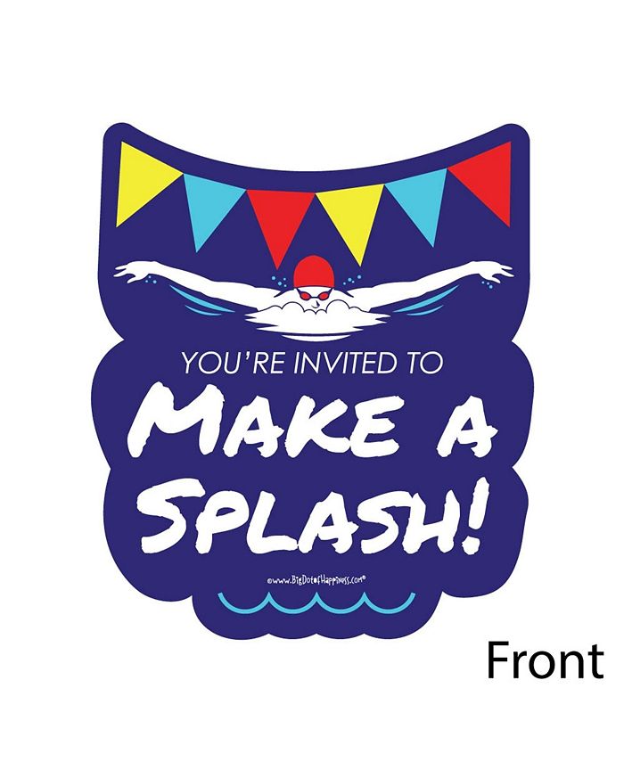 Big Dot of Happiness Making Waves - Swim Team - Shaped Fill-in ...