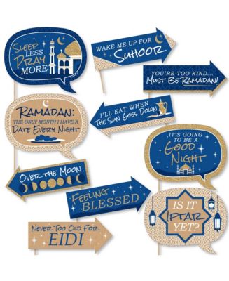 Funny Ramadan - Eid Mubarak Photo Booth Props Kit - 10 Piece - Macy's