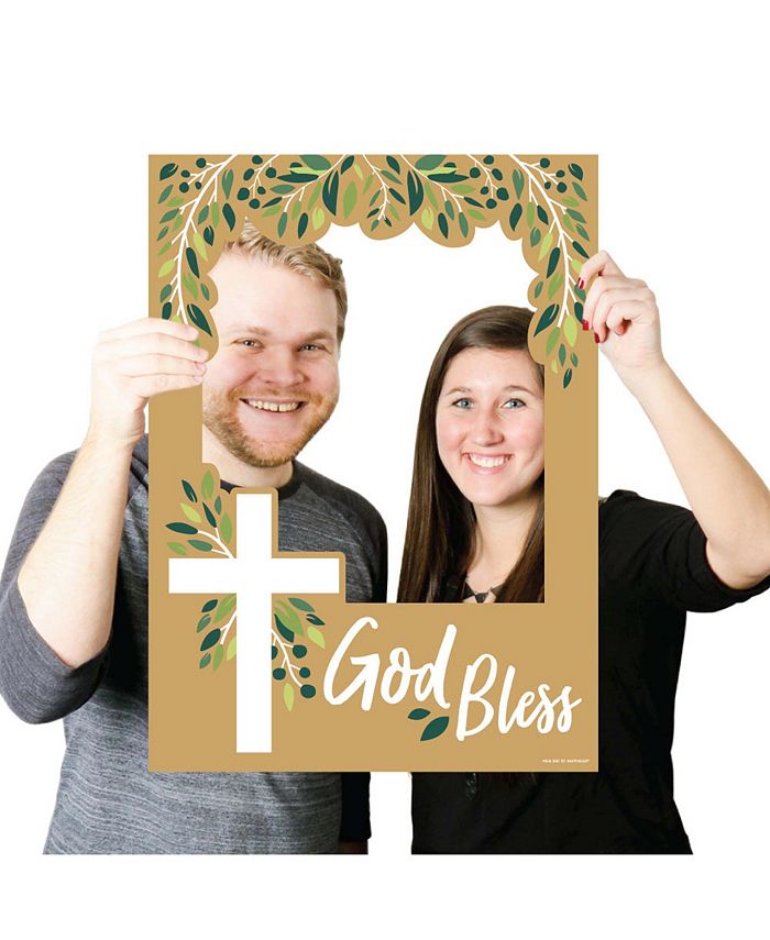Big Dot of Happiness Elegant Cross - Religious Party Selfie Photo Booth ...