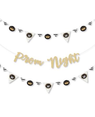 Prom - Prom Night Party Letter Banner Decoration - Gold Glitter Prom ...