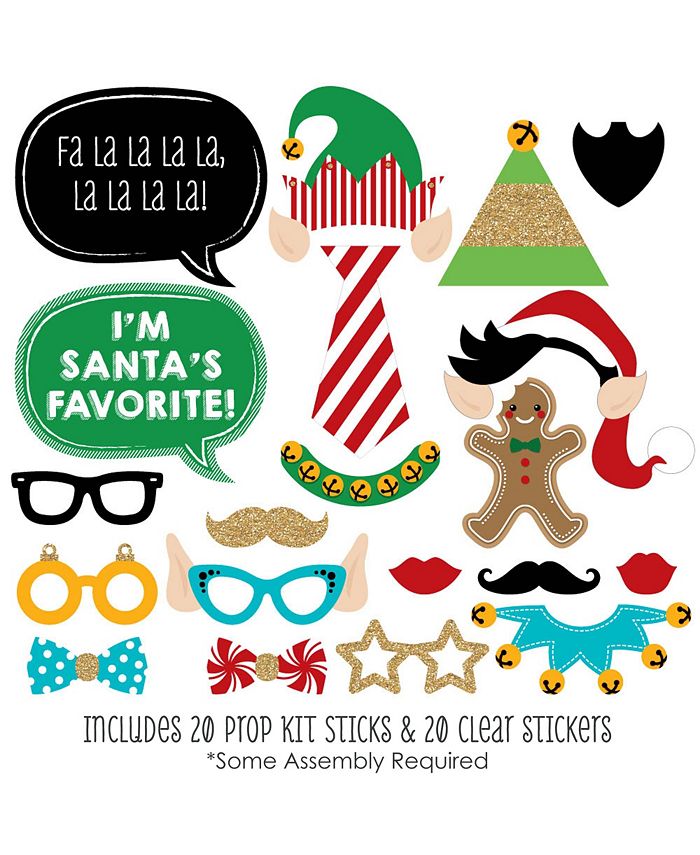 Big Dot of Happiness Christmas Elfie Selfie - Holiday & Christmas Photo ...