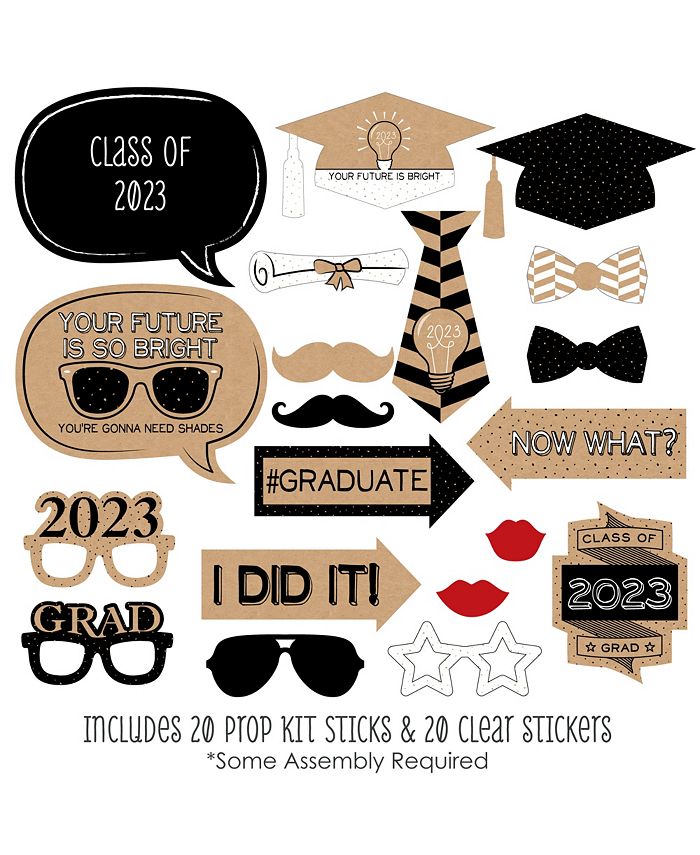 Big Dot of Happiness Bright Future - 2024 Graduation Photo Booth Props ...