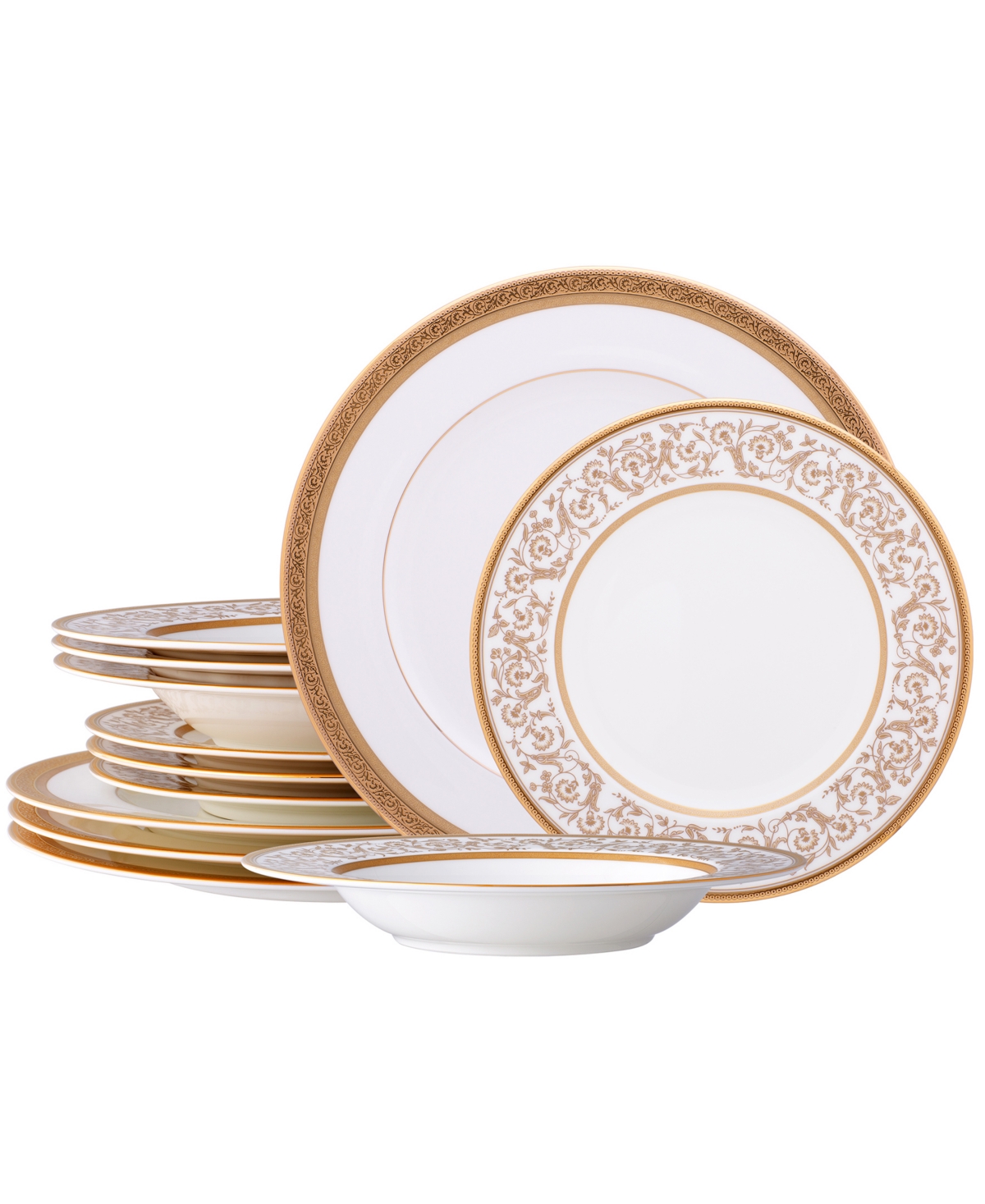 Click here for Noritake Summit Gold 12-Piece Dinnerware Set  Serv... prices
