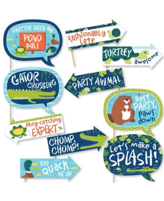 Funny Pond Pals - Birthday Party or Baby Shower Photo Booth Props Kit ...