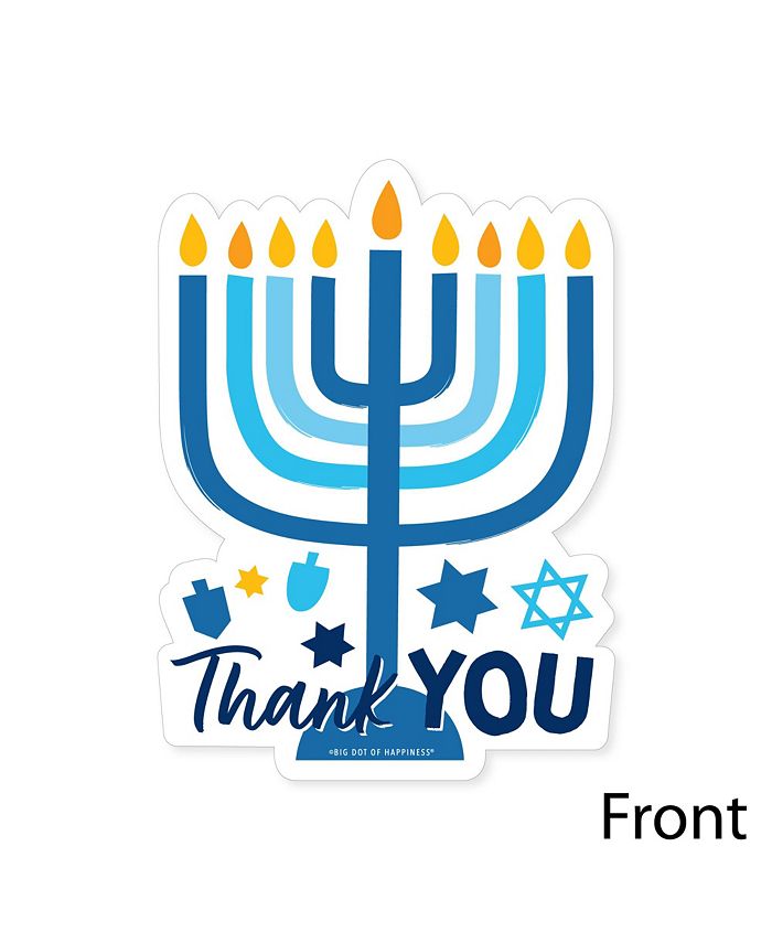 Big Dot of Happiness Hanukkah Menorah Chanukah Holiday Party Thank You ...