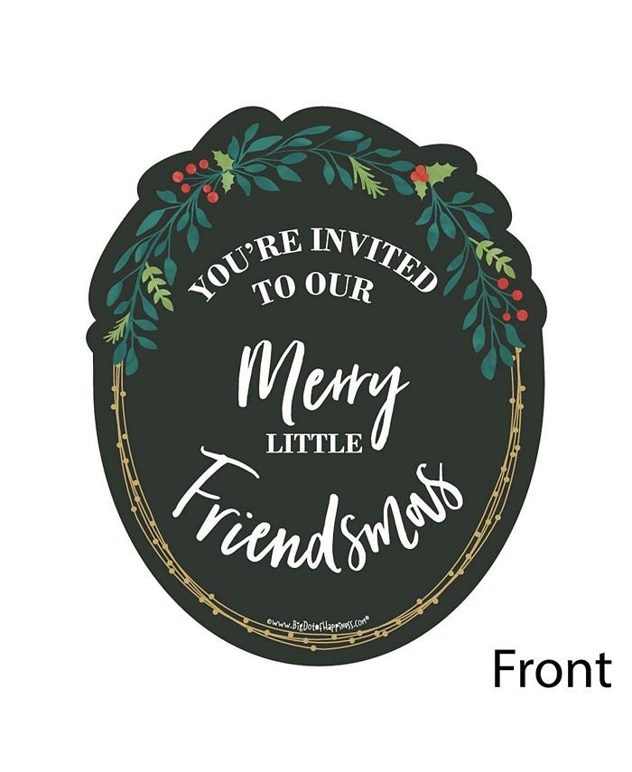 Big Dot of Happiness Rustic Merry Friendsmas - Shaped Christmas Fill-in ...