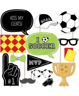 Big Dot of Happiness Goaaal - Soccer Photo Booth Props Kit - 20 Count ...