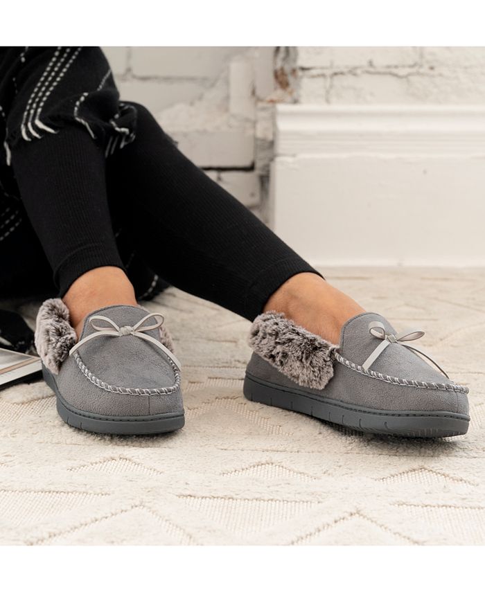 Isotoner Signature Women's Microsuede Rae Comfort Moccasin Slippers ...