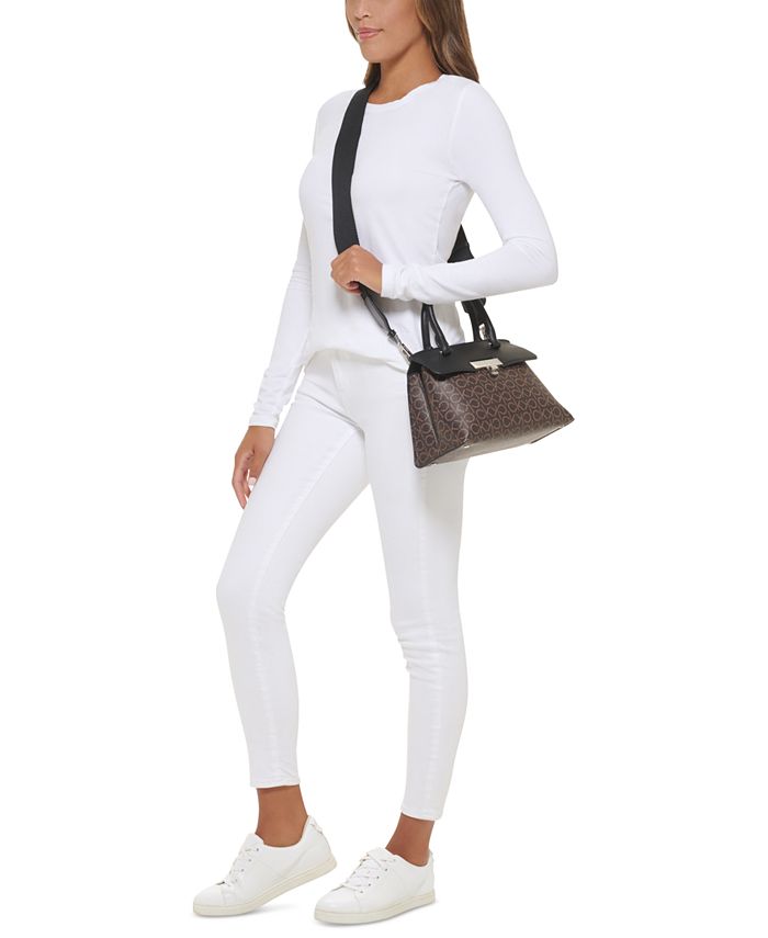 Calvin Klein Becky Signature Turnlock Crossbody - Macy's
