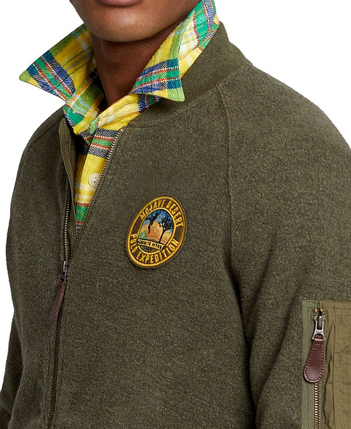 Polo Ralph Lauren Men's Brushed Fleece Bomber Jacket - Macy's