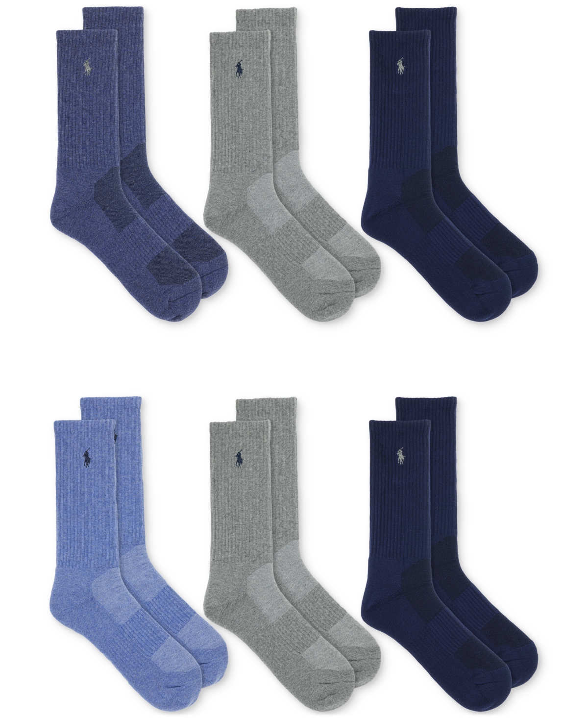 Click here for Polo Ralph Lauren Mens 6-Pk. Performance Sport Cre... prices