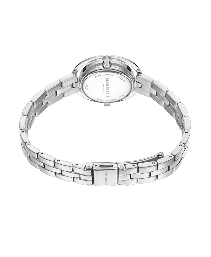 Kenneth Cole New York Women's Transparency Dial Silver-Tone Stainless ...