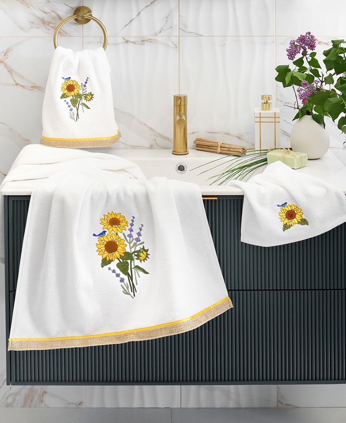 Linum Home Textiles Turkish Cotton Girasol Embellished Bath Towel Set ...