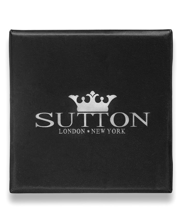 Rhona Sutton Sutton by Black Ion-Plated Stainless Steel Sculpted Square ...