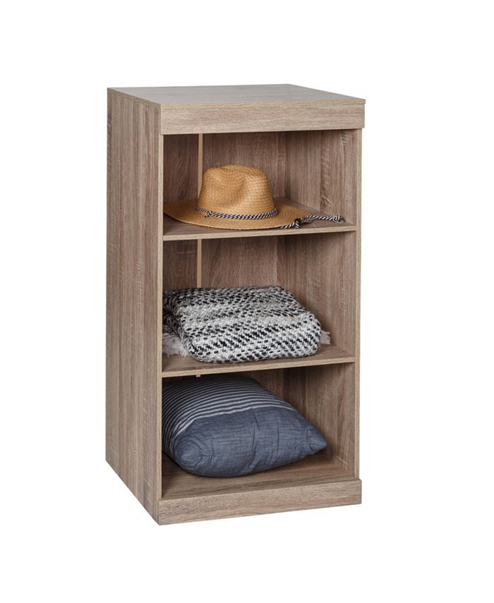 Honey Can Do Freestanding Stackable Shelf Unit with 2 Shelves and Wood ...