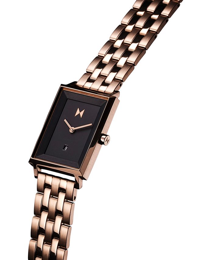 MVMT Women's Signature Square Taupe-Tone Stainless Steel Bracelet Watch ...