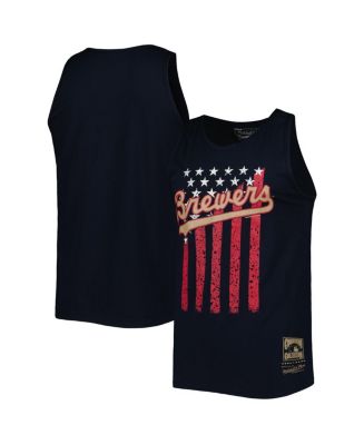 Men's Mitchell & Ness Navy Milwaukee Brewers Cooperstown Collection ...