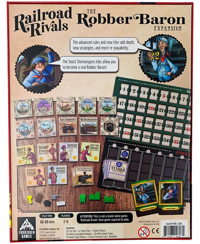 Forbidden Games Railroad Rivals the Robber Baron Expansion Set, 112 ...