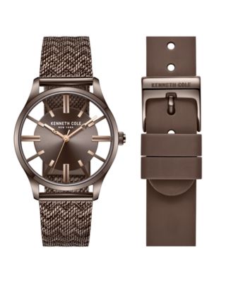 Kenneth Cole New York Women's Quartz Brown Stainless Steel Mesh ...