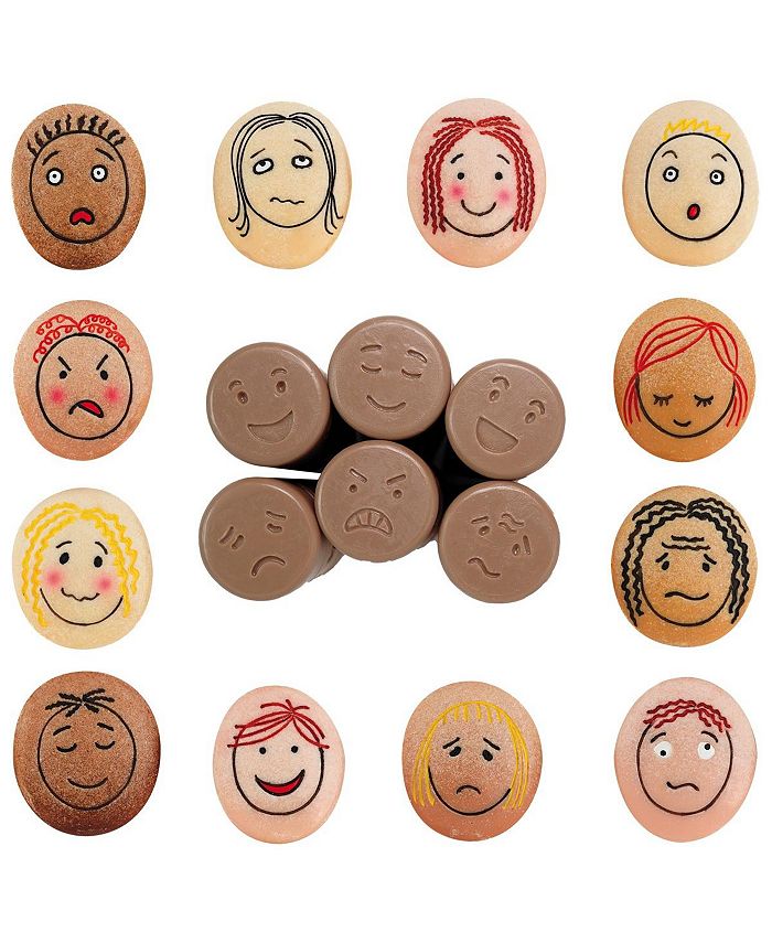 Kaplan Early Learning Emotions Dough Rollers Tactile Emotion Stones ...