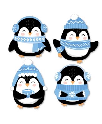 Winter Penguins - DIY Shaped Holiday and Christmas Party Cut-Outs - 24 ...
